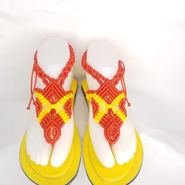 Macrame Flip Flops - Etsy