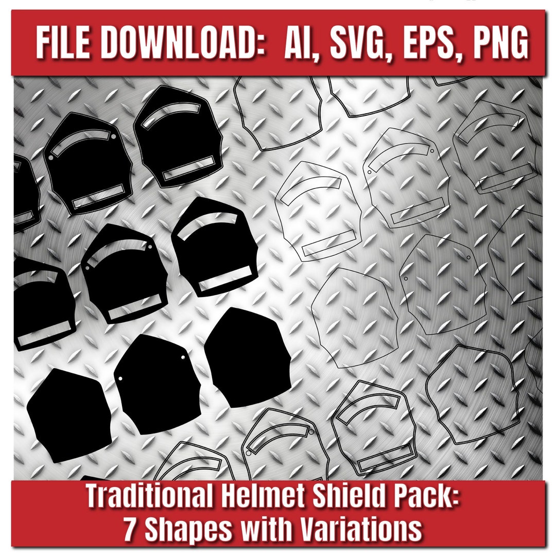 Traditional Fire Helmet Shield Pack - Etsy