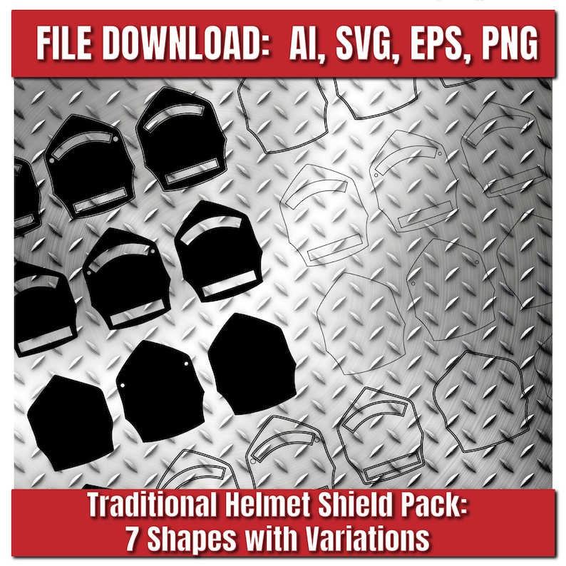 Traditional Fire Helmet Shield Pack - Etsy