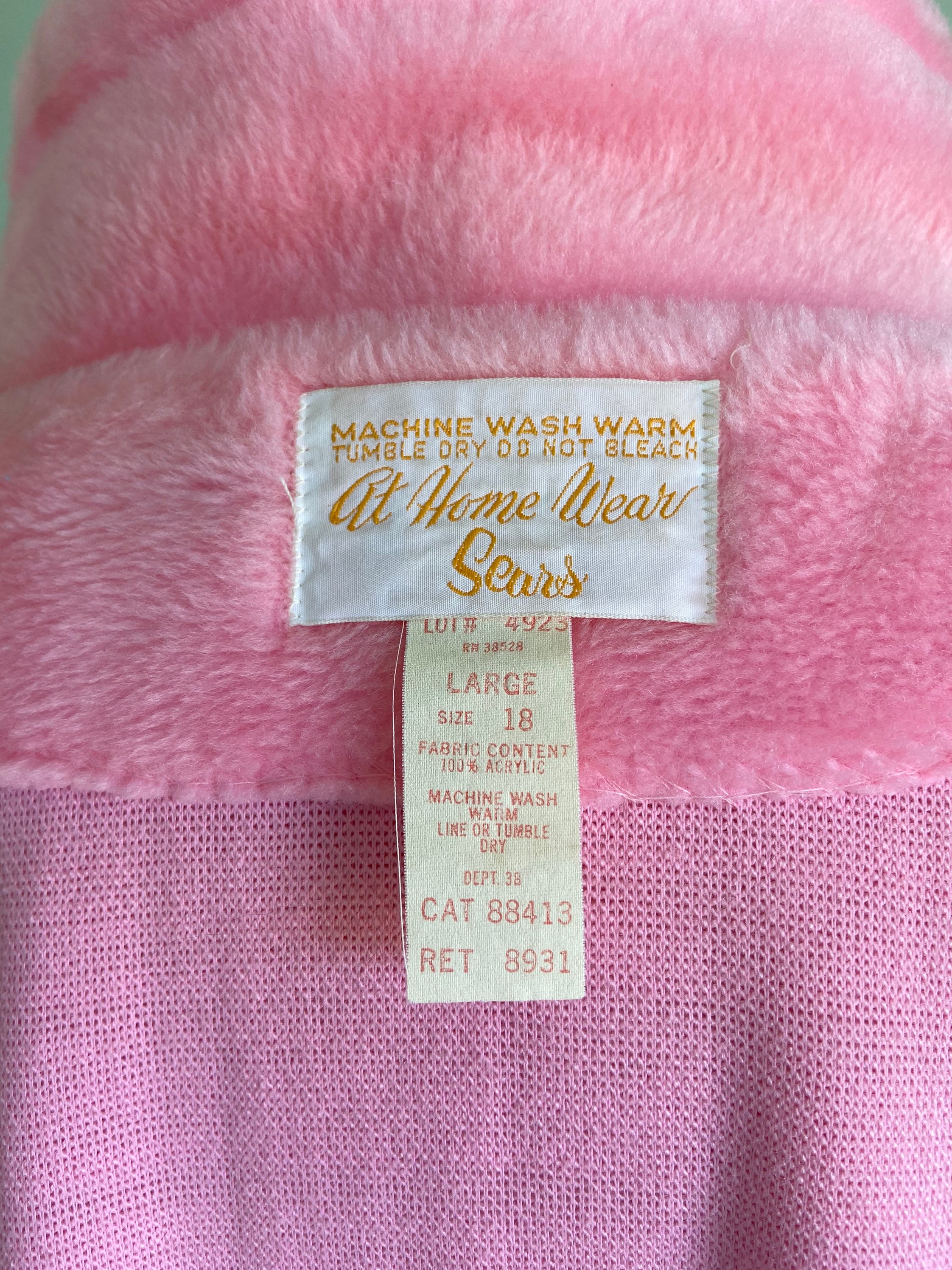 Vintage Plush Sears PINK Robe / Vintage Robe / Sears at Home - Etsy