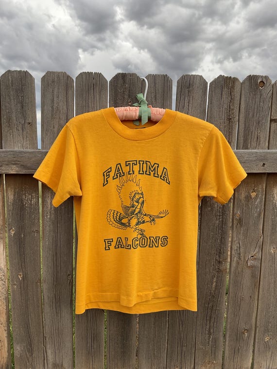 Vintage School Team T-shirt Fatima Falcons New Mexico - Gem