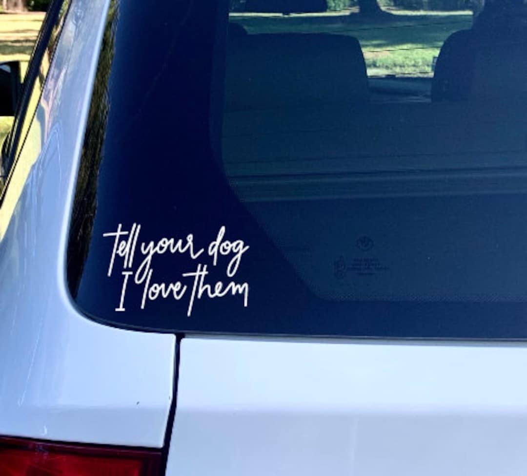 Dog Car Sticker Car Stickers Car Decal Dog Mom Stickers - Etsy