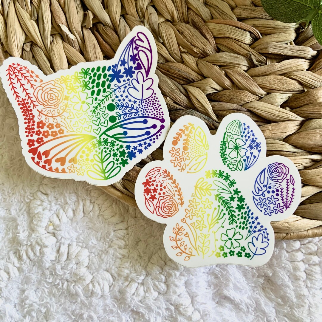 Paw Print Sticker, Dog Stickers, Paw Print Stickers, Pride Stickers ...