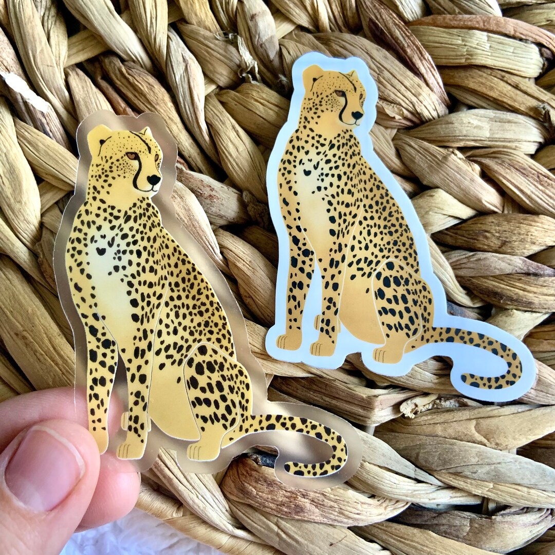 Cheetah Sticker, Cheetah Stickers, Cheetah Vinyl Stickers, Vinyl ...