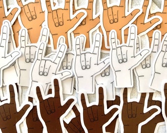 Custom ASL Letter Stickers Waterproof Vinyl Decal Sticker - Etsy