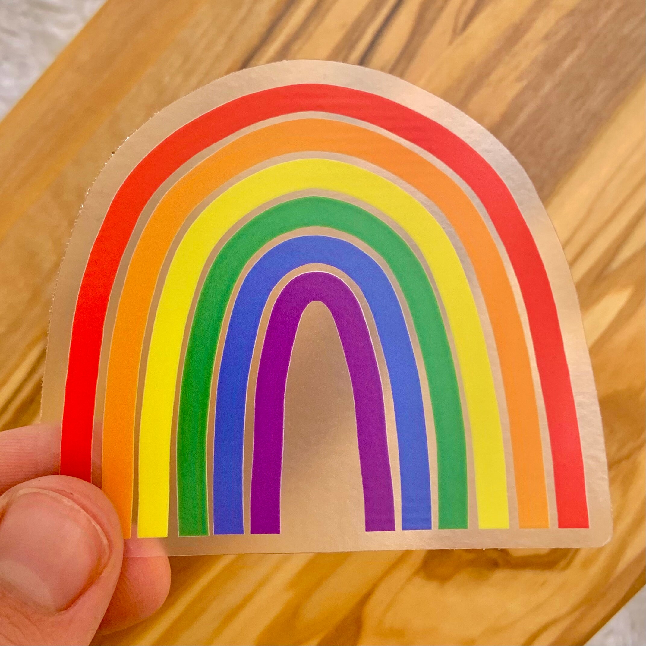 Vinyl Stickers Clear Sticker Rainbow Sticker Hydroflask - Etsy