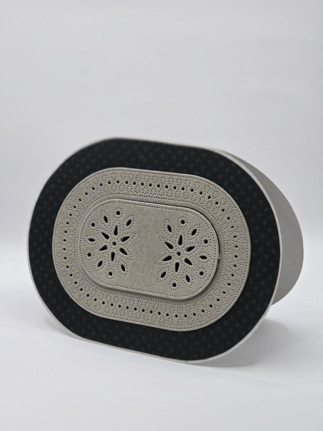 Unique Oval Handmade 3D Statement Card, Blank Greeting Card - Etsy