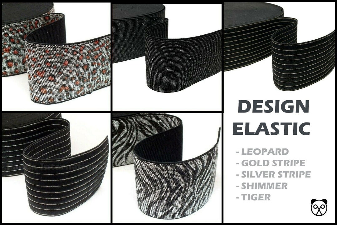 Fancy Design Elastic Band - 1.5" or 3" - 5 Designs Choose Yardage - Etsy