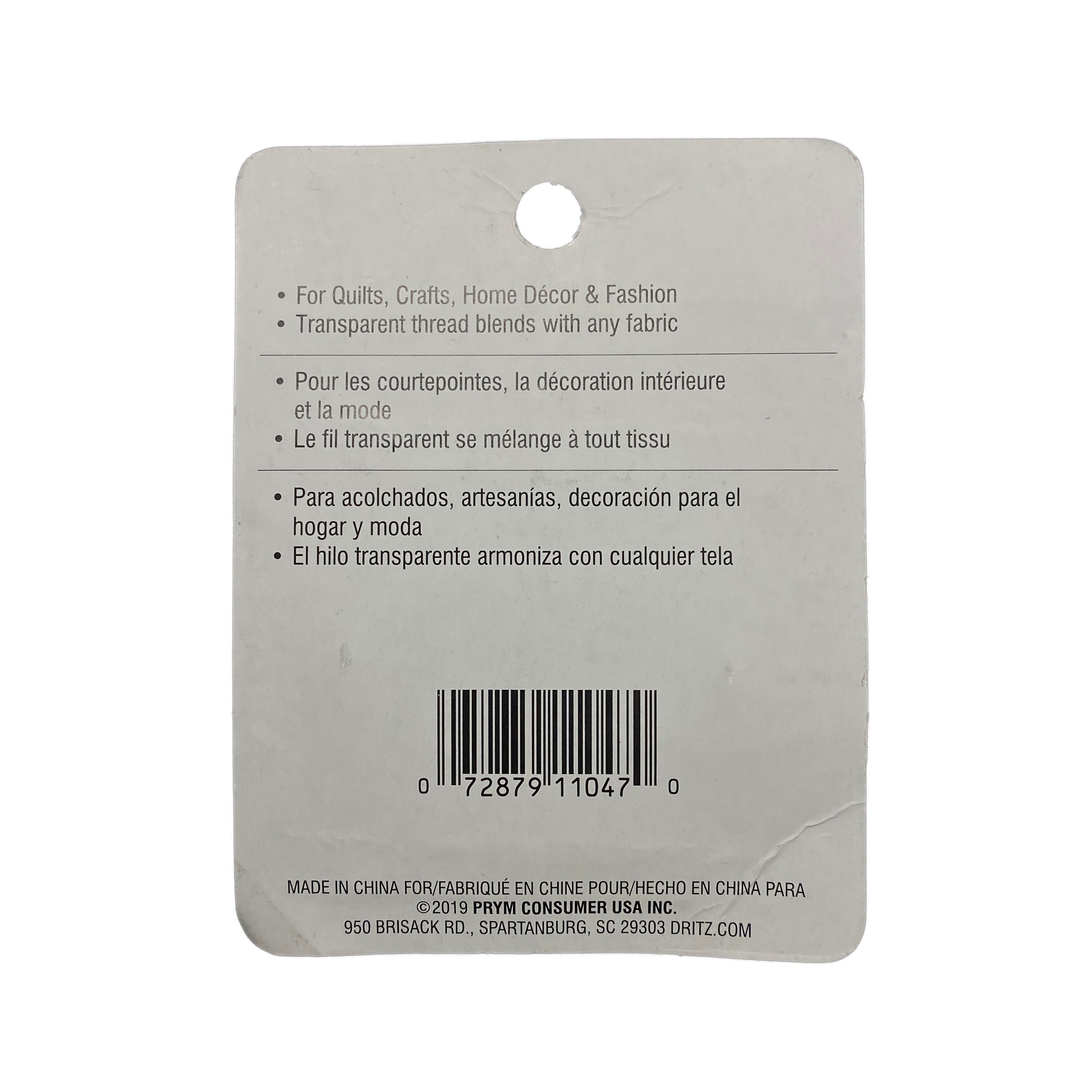 Invisible Thread for Sewing, 150 Yard on Spool, Dritz Invisible Thread ...