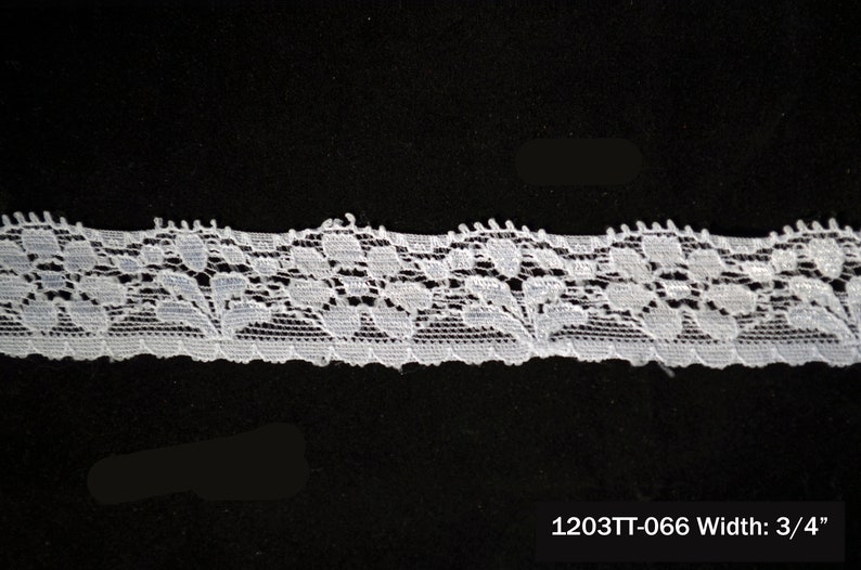 3/4" Lace Trim White/black - Multiple Styles by Yardage - Etsy