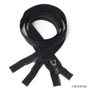 36" #5 Metal Separating Zipper - 1 Way - Black/white - Etsy
