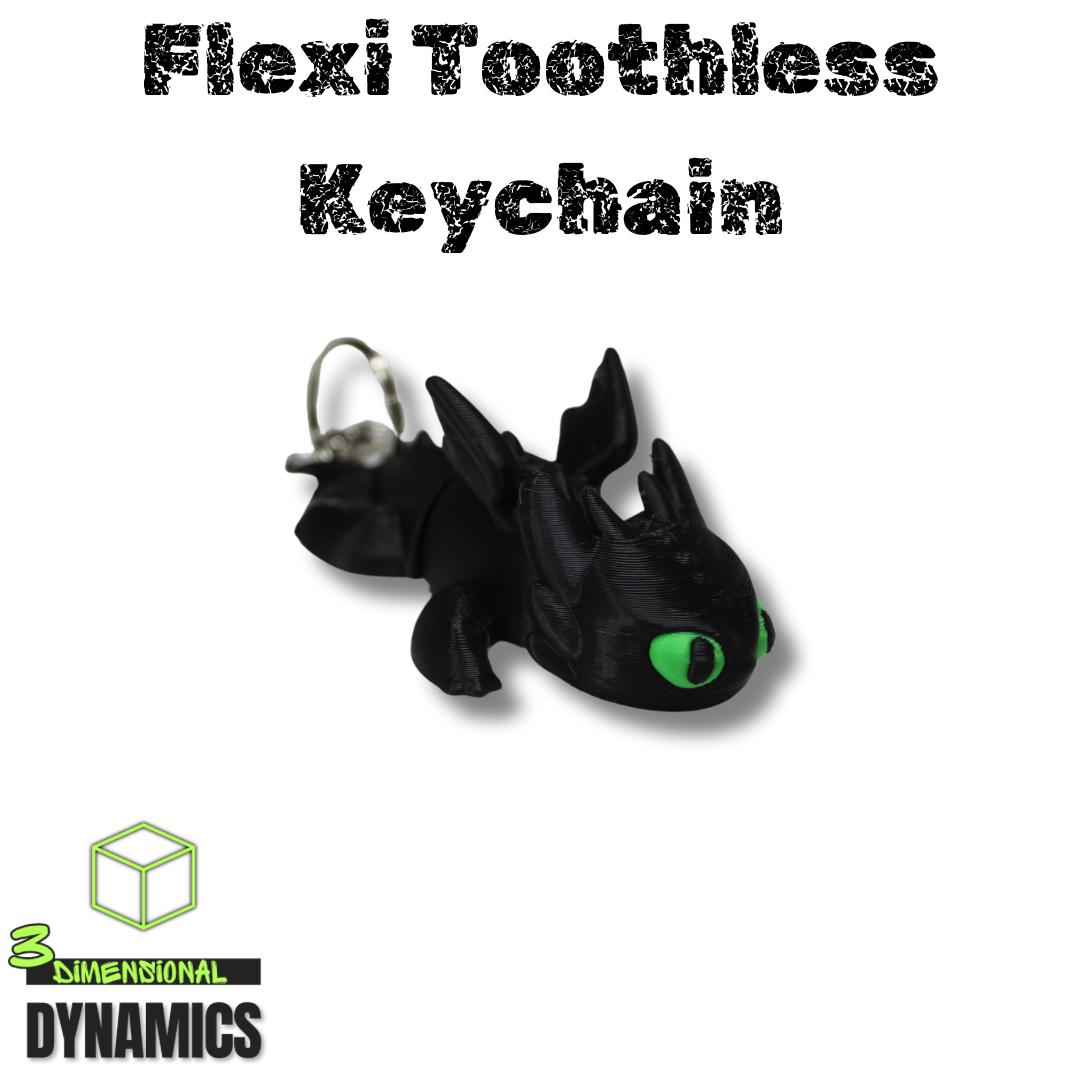 Flexi Toothless Articulated Keychain Fidget - Etsy