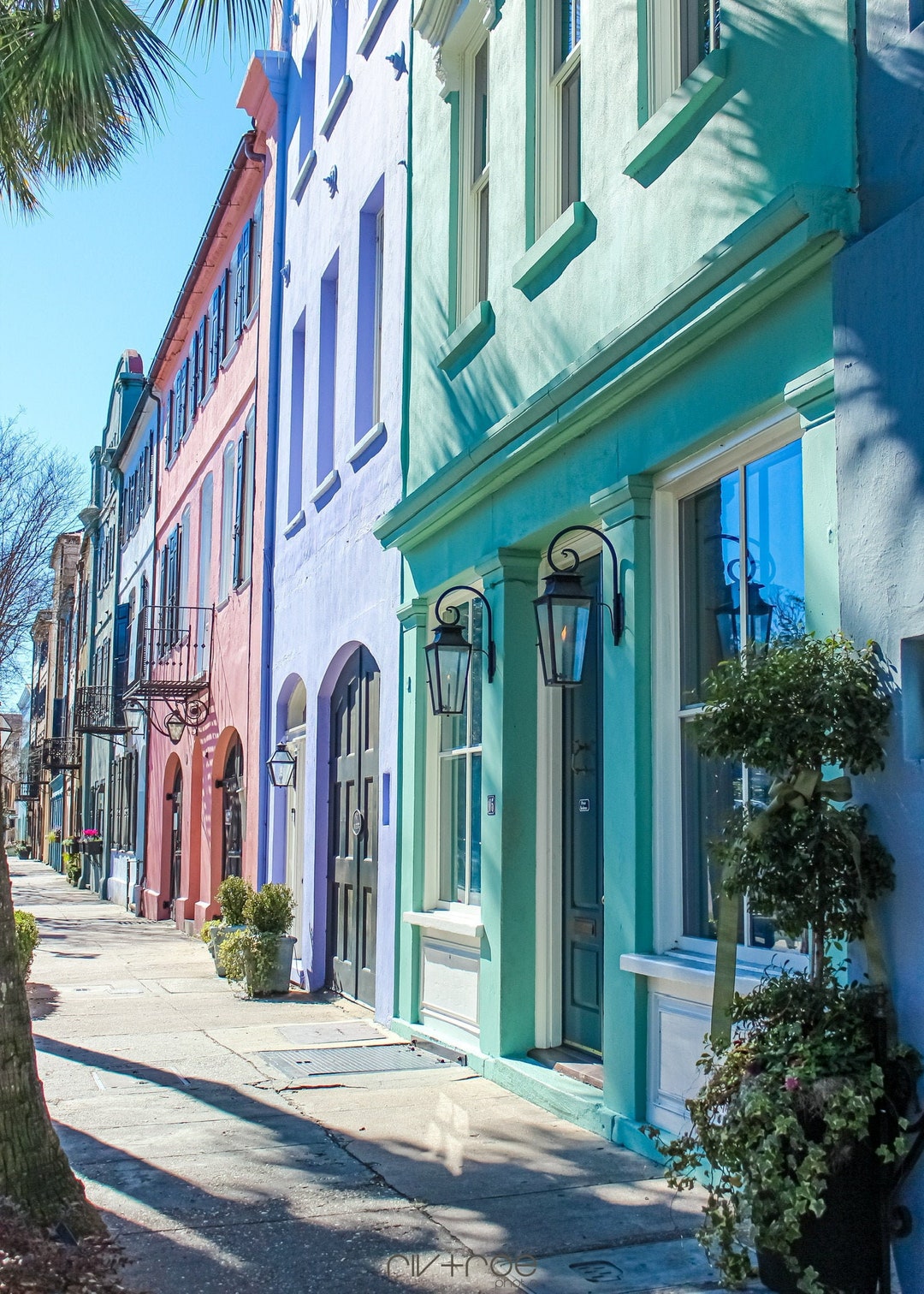 Rainbow Row - Charleston, South Carolina - Instant Download - Etsy