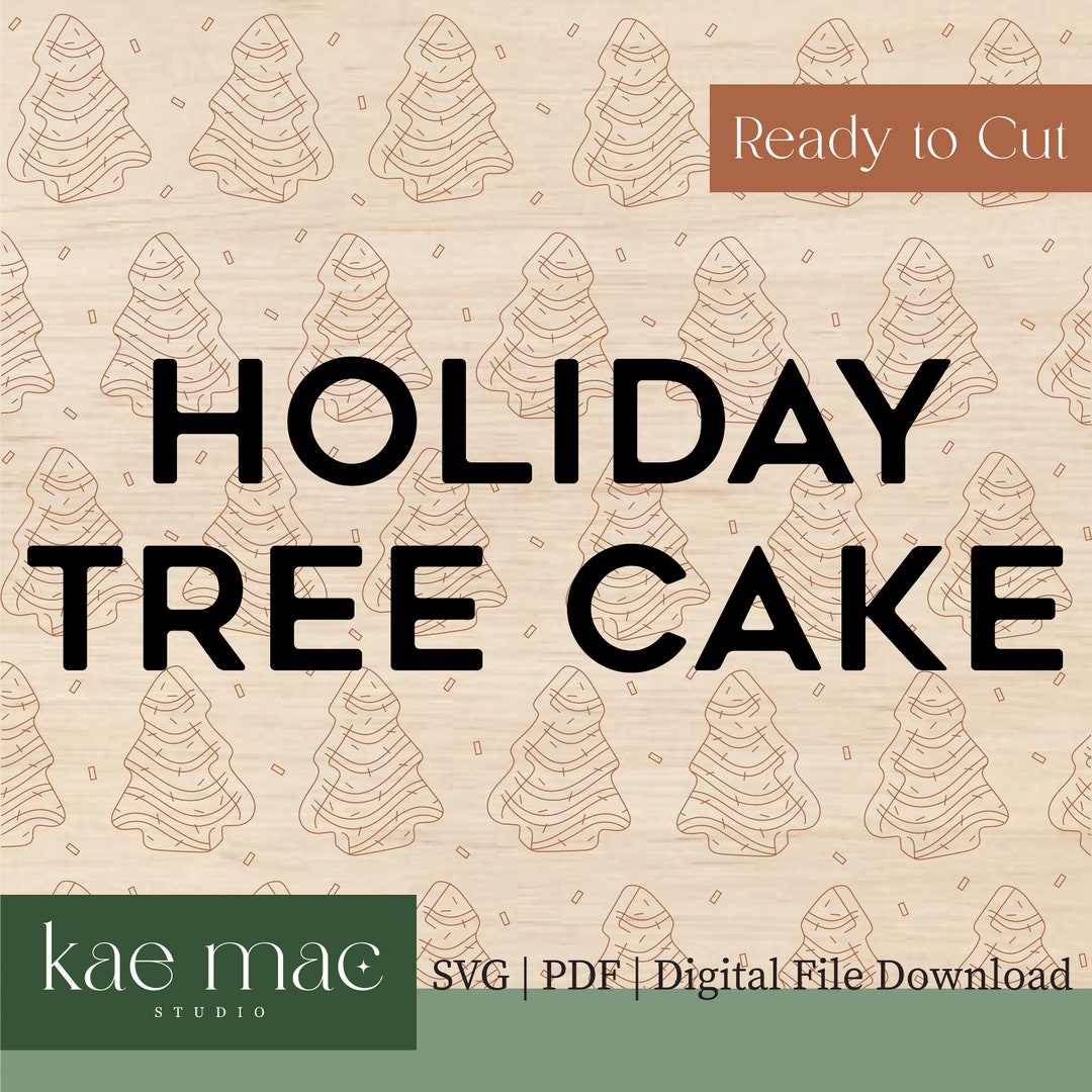 Holiday Tree Cake Scoring SVG & PDF File Download | Christmas | Laser ...