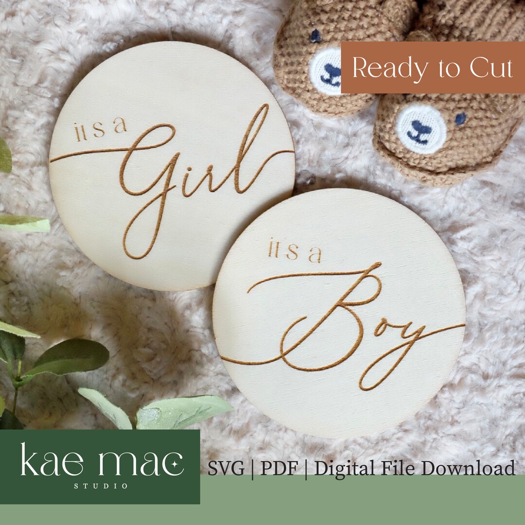 Gender Reveal Birth Sign | Digital File Download | It's a Boy | It's a ...