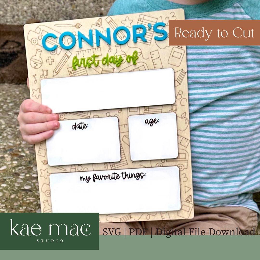 Back to School Sign | Digital File Download | PDF & SVG - Etsy