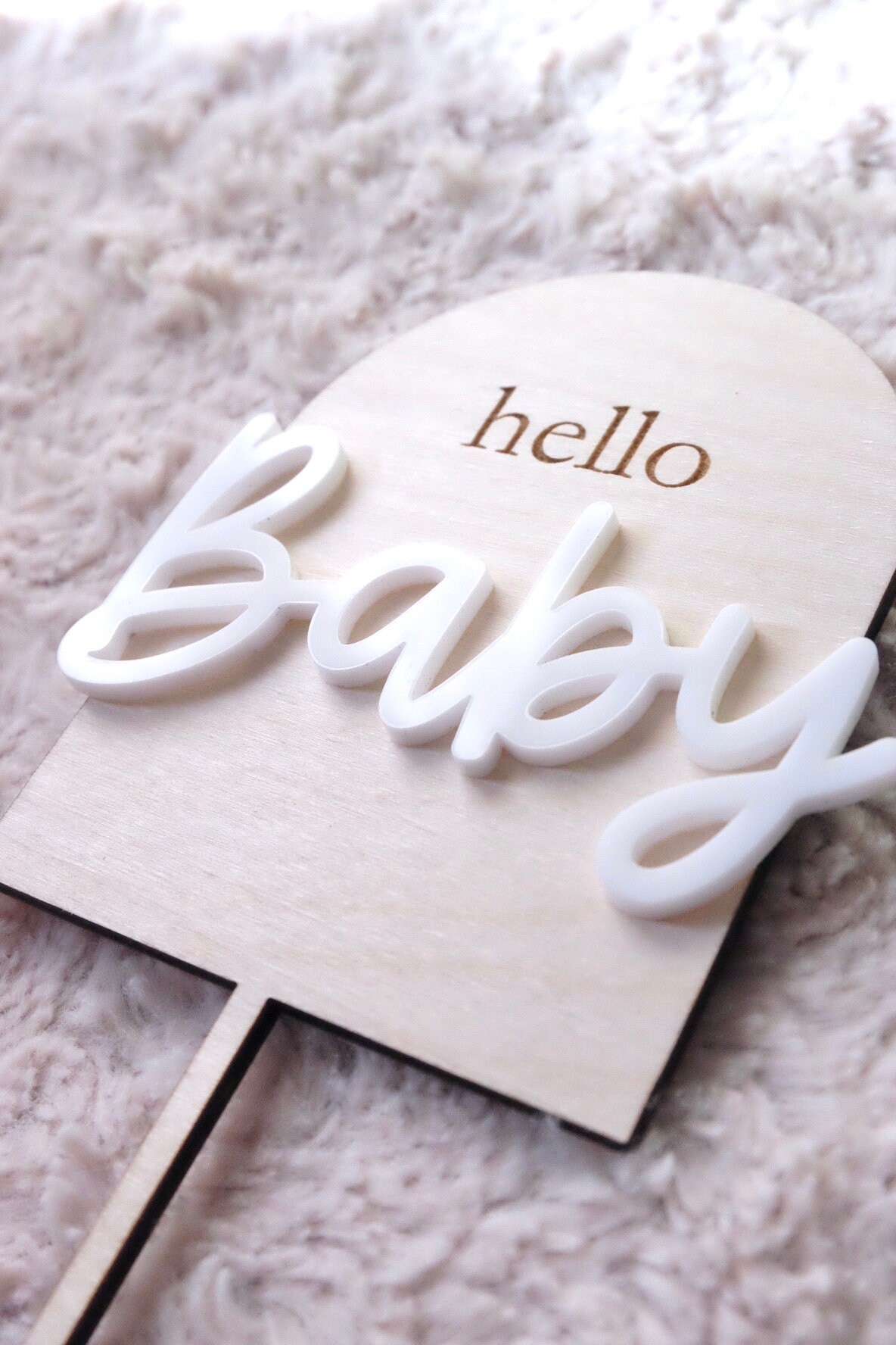 Hello Baby Cake Topper Digital File Download Shower - Etsy