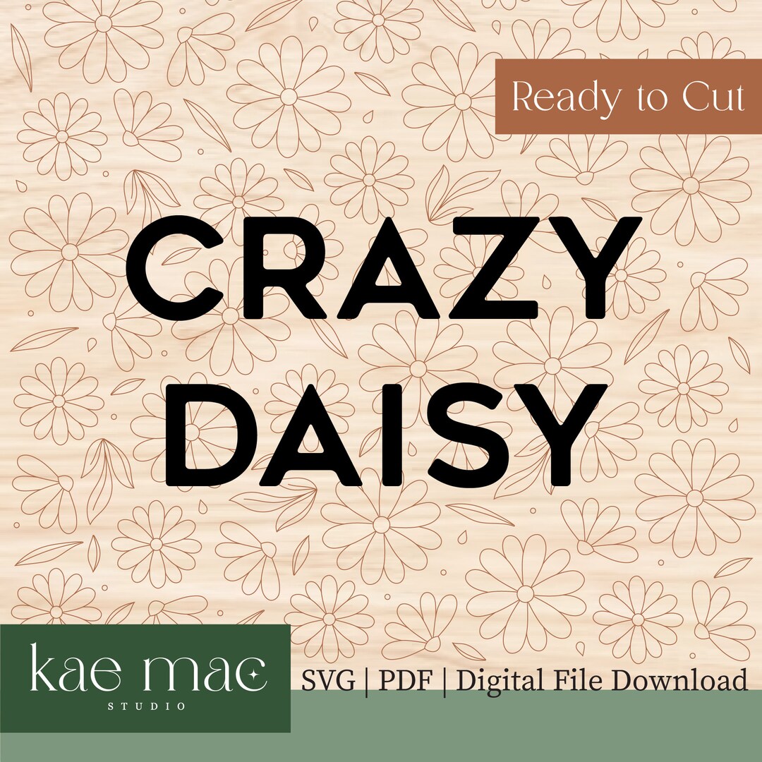 Crazy Daisy Pattern Scoring SVG & PDF File Download Daisies Laser Ready ...