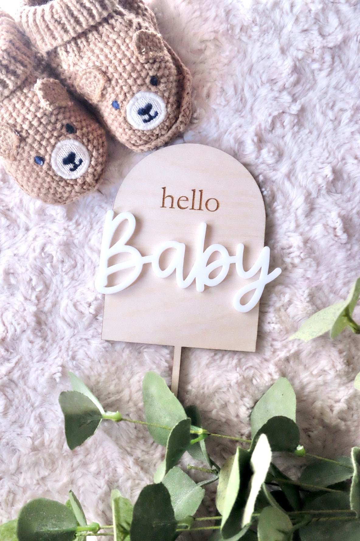 Hello Baby Cake Topper Digital File Download Shower - Etsy