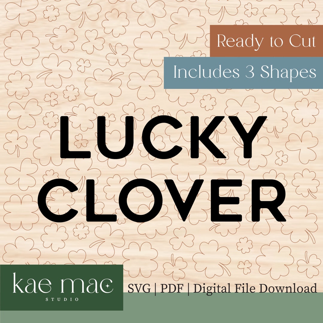 Lucky Clover Pattern Scoring SVG & PDF File Download | St. Patrick's ...