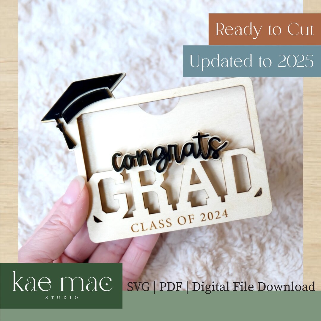 Graduation Gift Card Holder | Digital File Download | Custom | Class of ...