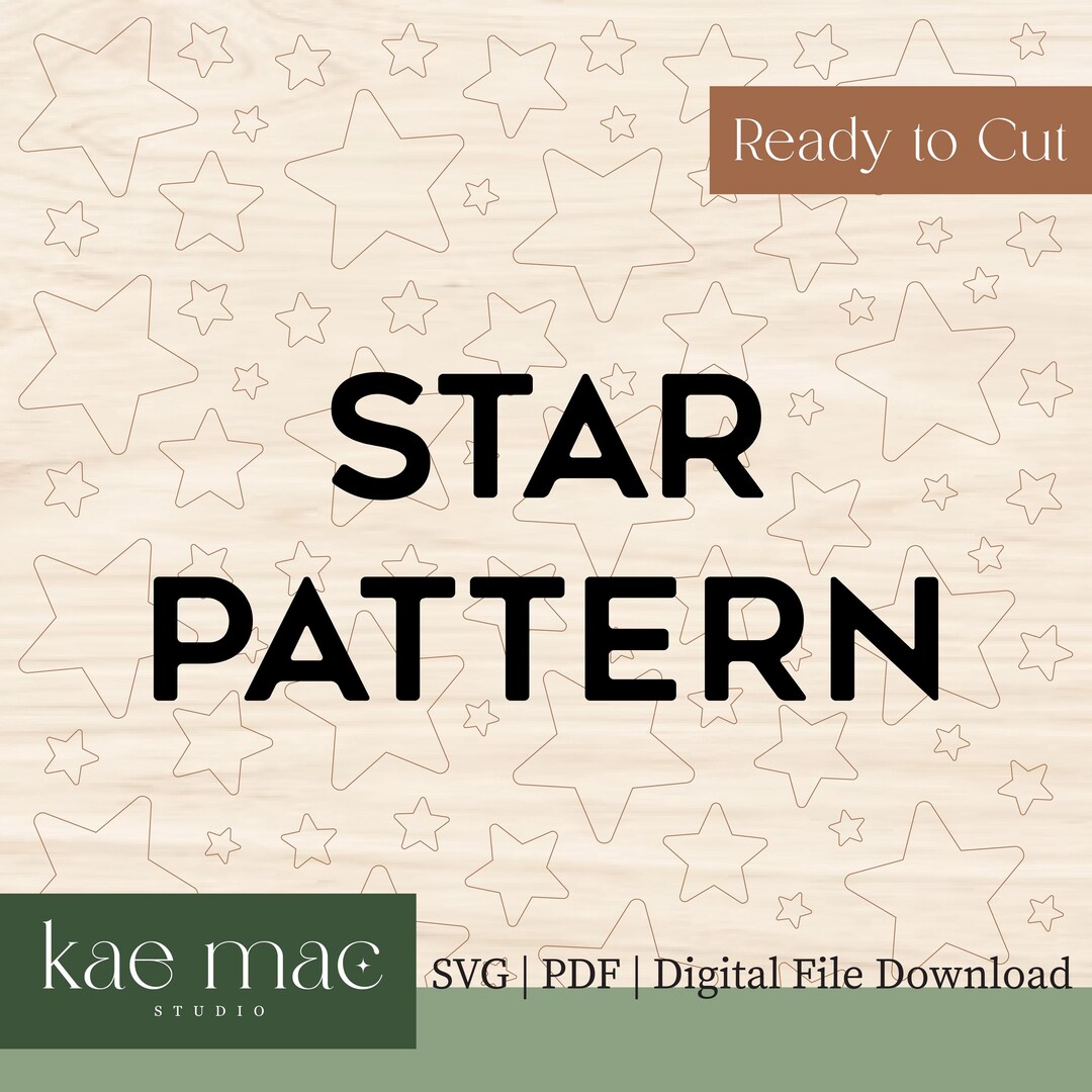 Star Scoring SVG & PDF File Download | Stars | Laser Ready - Etsy