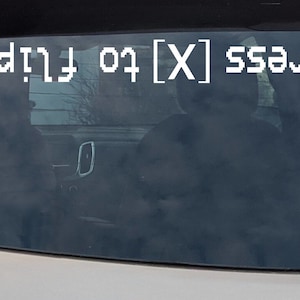 Press X to Flip Vinyl Decal, Car Bumper Sticker, Video Game Reference ...