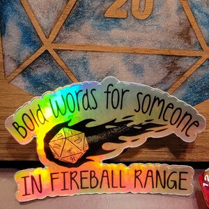 Fireball Range D&D Vinyl Sticker: TTRPG Gaming - Etsy