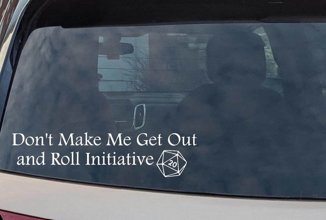 D&D Car Decal: Roll Initiative - Dungeons and Dragons Vinyl Sticker - Etsy