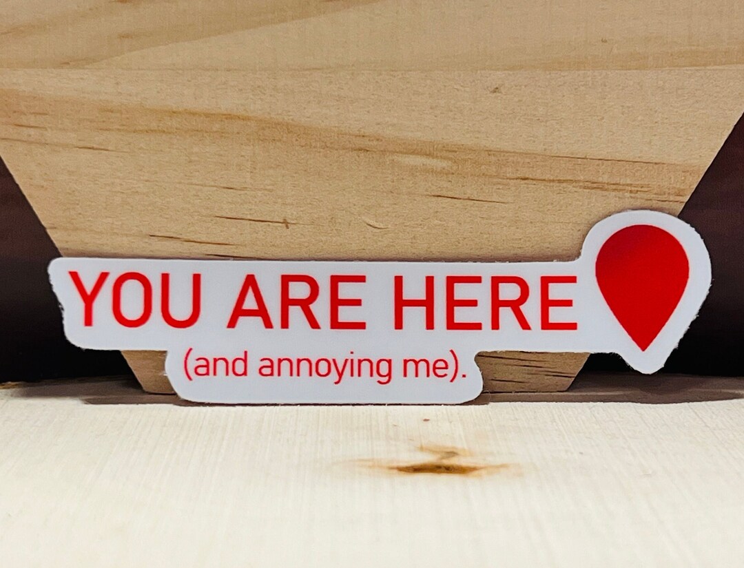 Vinyl Sticker You Are Here and Annoying Me Sticker - Etsy
