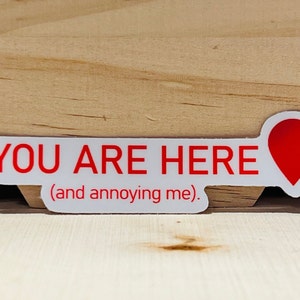 Vinyl Sticker You Are Here and Annoying Me Sticker - Etsy