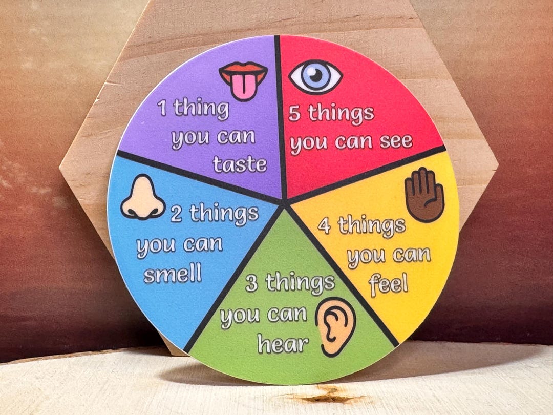 Anxiety Coping Technique Vinyl Sticker: 5-4-3-2-1 Method - Etsy