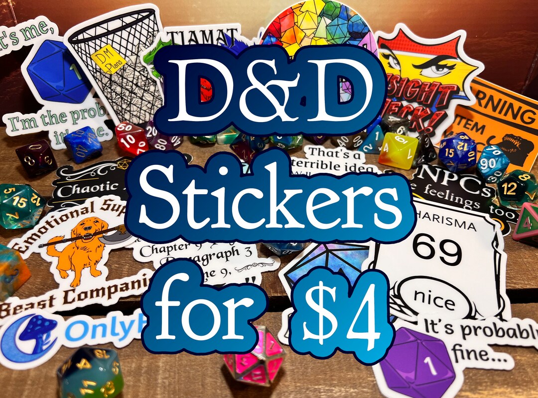 D&D Vinyl Stickers: TTRPG, Dungeon Master, Pathfinder - Waterproof - Etsy