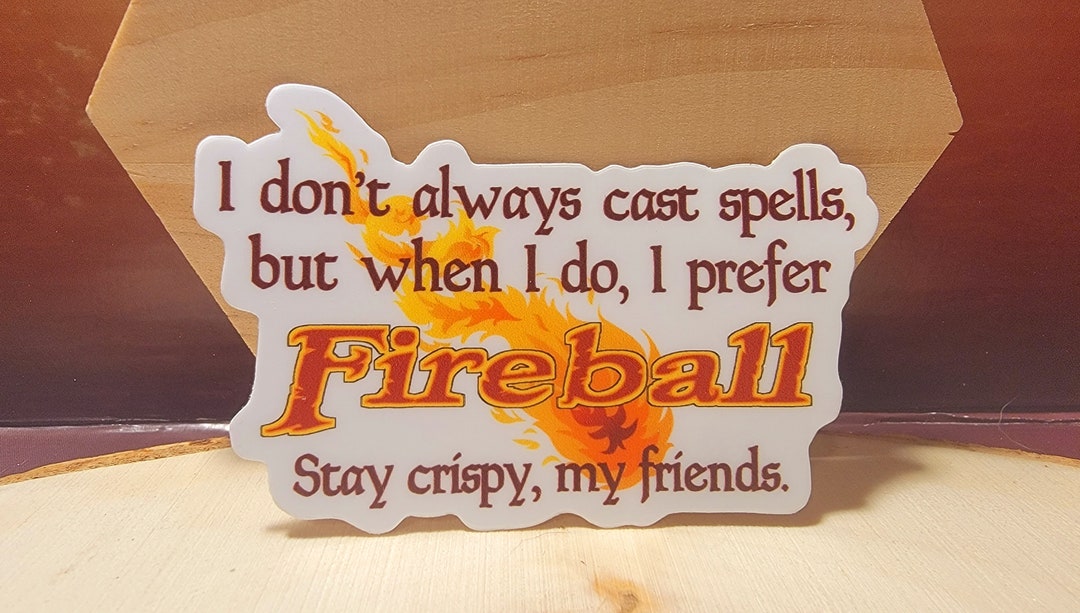 Fireball Vinyl Sticker: D&D, TTRPG, DM Gift, Dishwasher Safe - Etsy