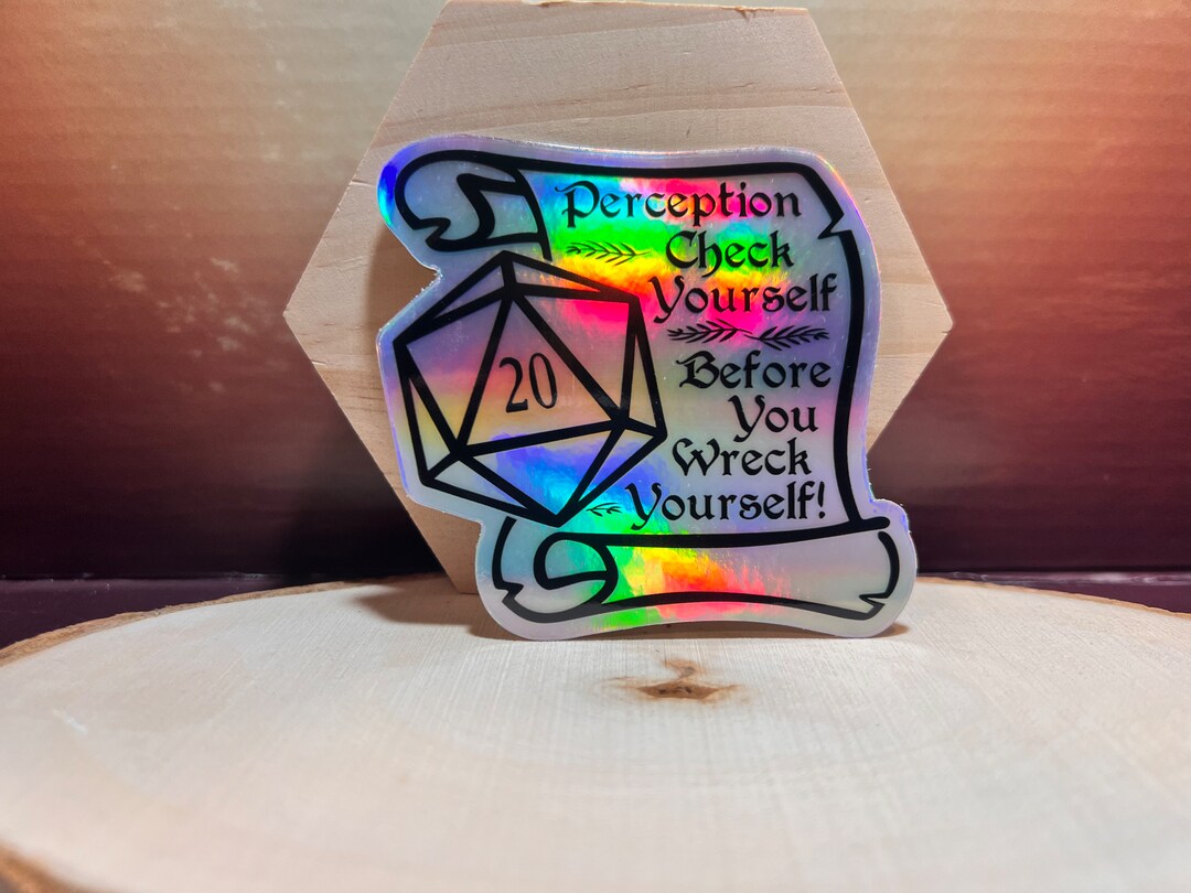 D&D Vinyl Sticker Perception Check Yourself Before You Wreck Yourself ...
