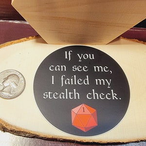 Failed Stealth Check Vinyl Sticker - Dungeons and Dragons, RPG Gift - Etsy