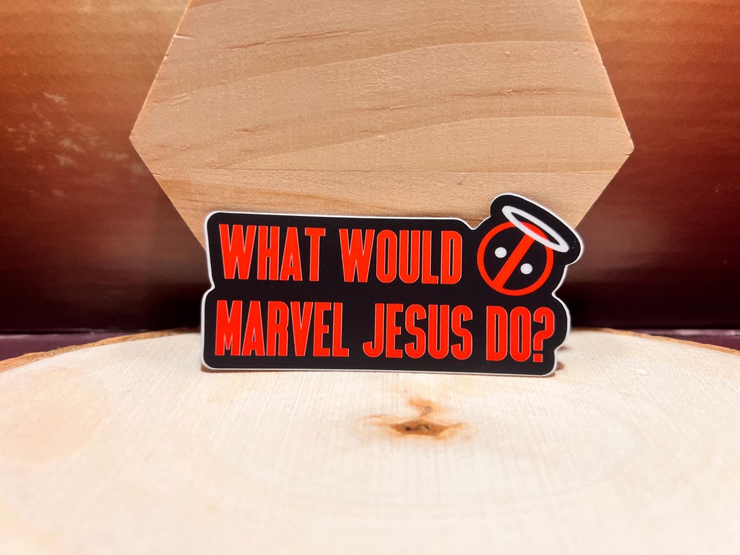 Deadpool 'marvel Jesus' Vinyl Sticker - Water Bottle, Laptop Decal - Etsy