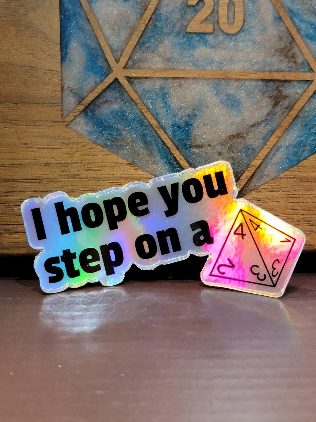 I Hope You Step on a D4 Vinyl Sticker, Dishwasher Safe, Dungeons and ...