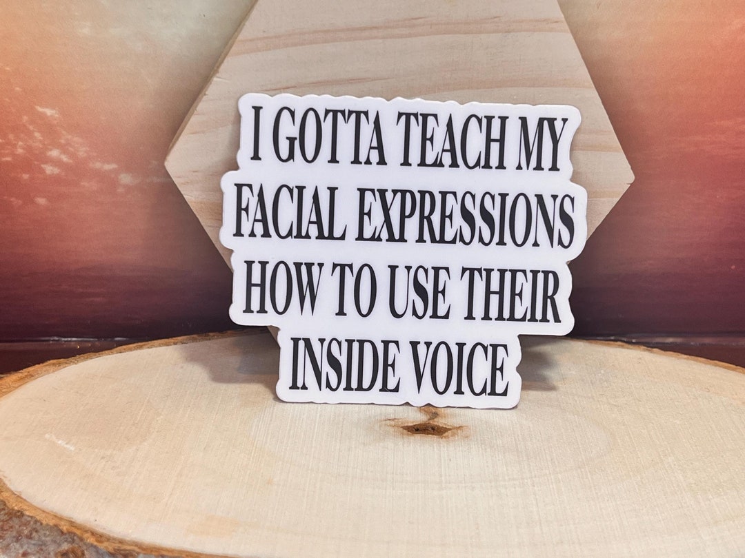 Sarcastic Facial Expressions Vinyl Sticker - Waterproof Adult Humor ...