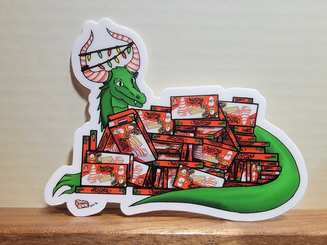 Vinyl Sticker, Big Deborah Christmas Tree Cake Hoarder, Water Bottle ...