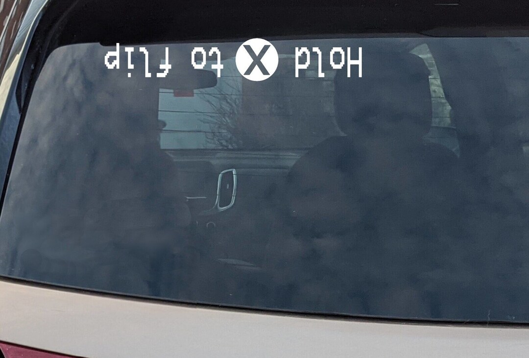 Hold X to Flip Vinyl Decal: Funny Gamer Car Bumper Sticker - Etsy
