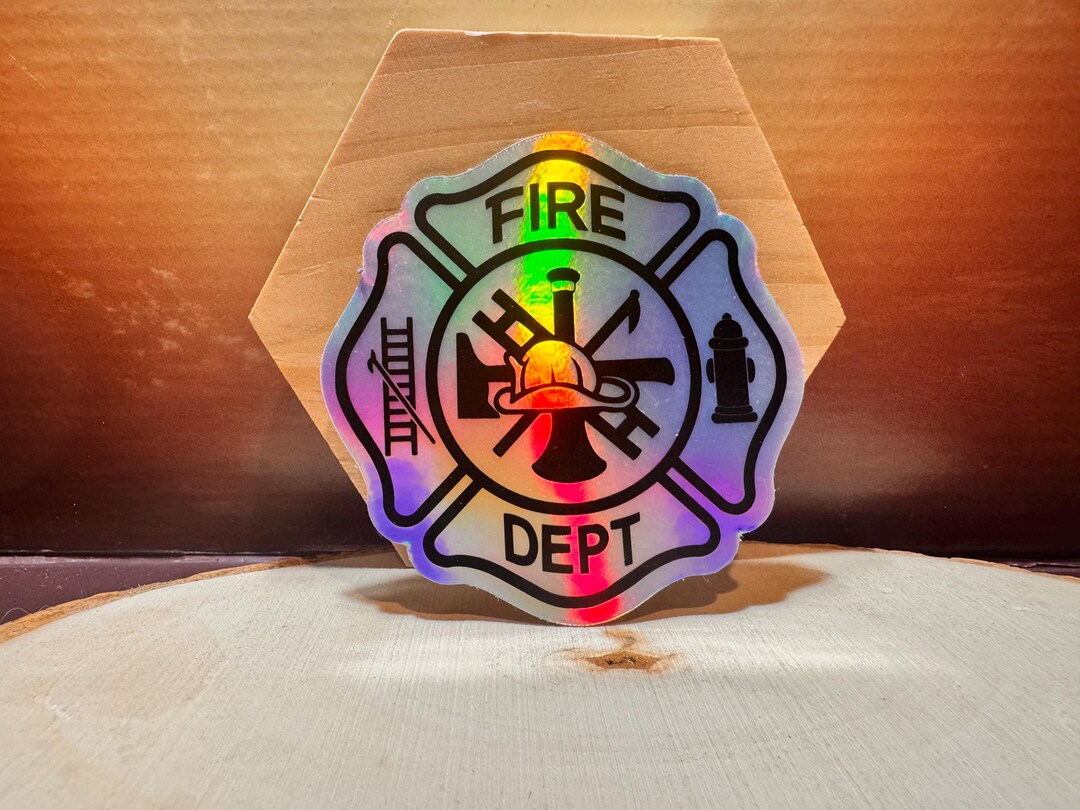 Vinyl Decal Fire Department Symbol, Dishwasher Safe, Firefighter, Hero ...