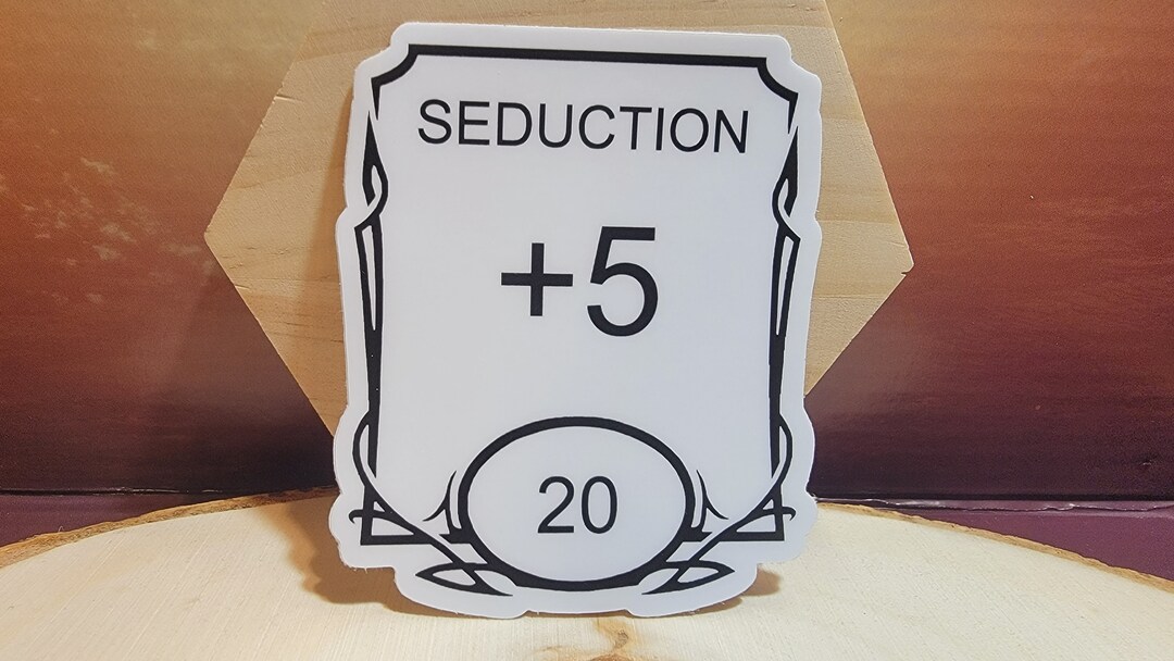 Seduction 5, 20, Skill Vinyl Sticker Dishwasher Safe, Dungeons and ...