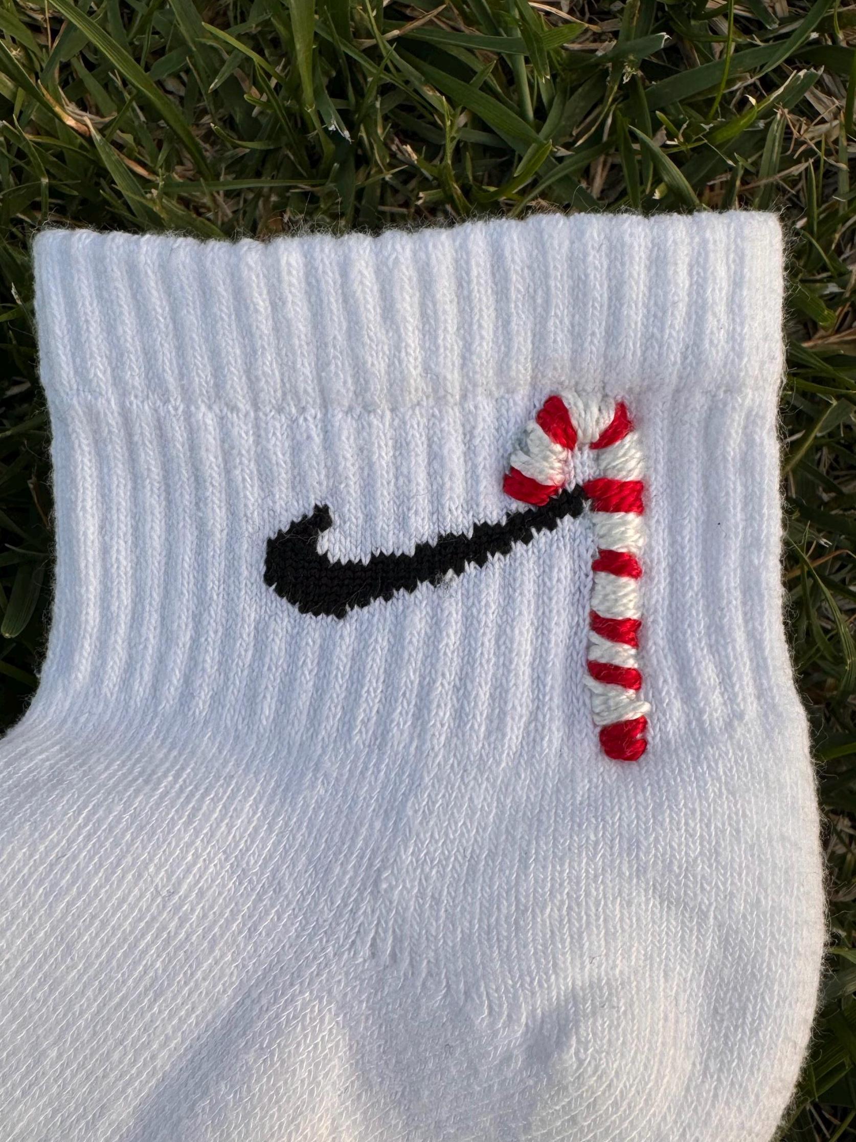 Ankle "candy Cane" Nike Ankle Socks by Sockem, Christmas Day, Gift ...