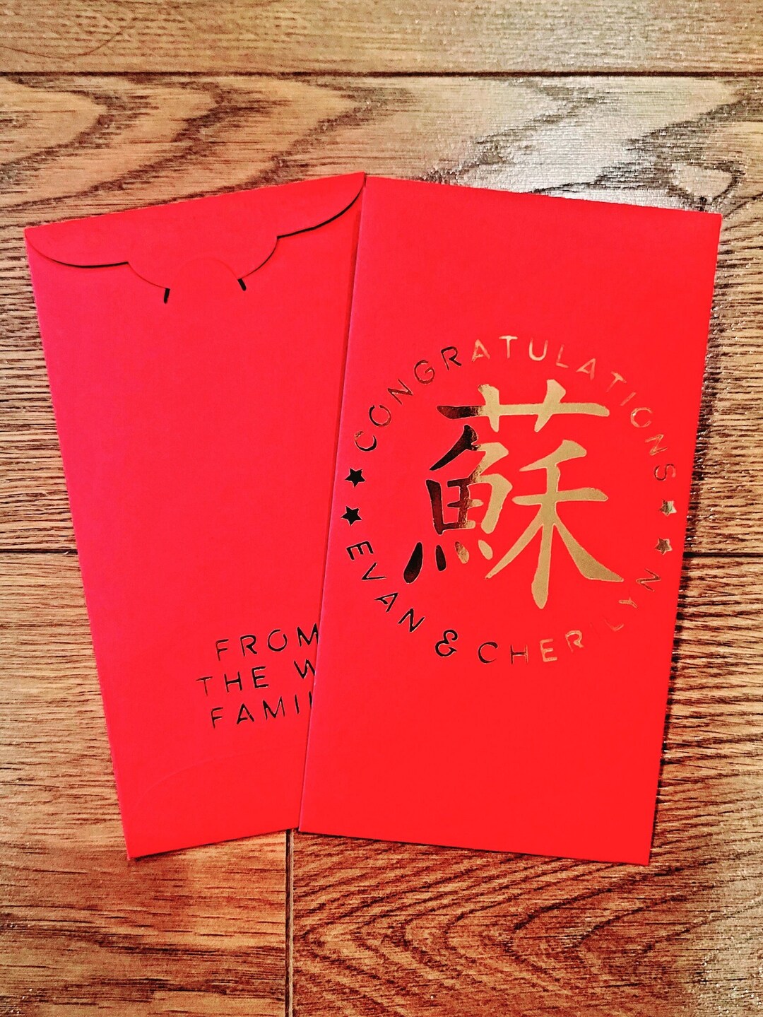 Custom Last Name Family Chinese Character Stencil Red Envelope: Welcome ...