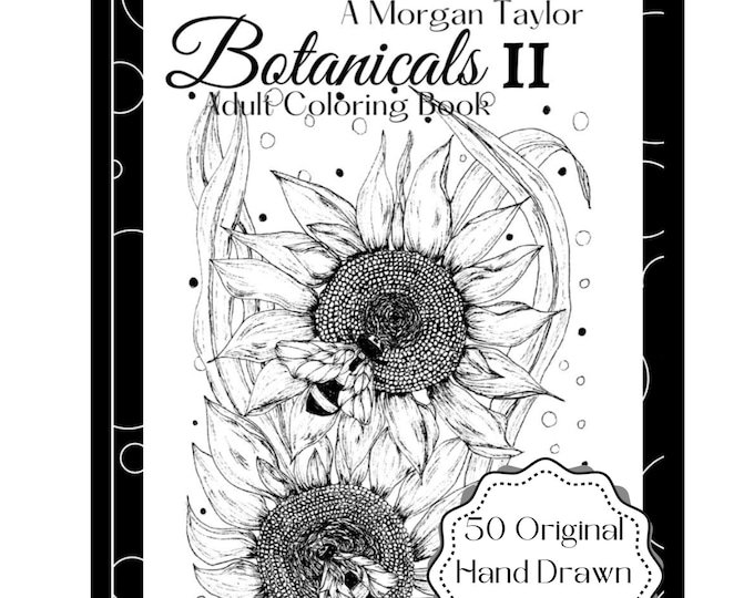 Botanicals II Adult Coloring Book by Morgan Taylor - Etsy