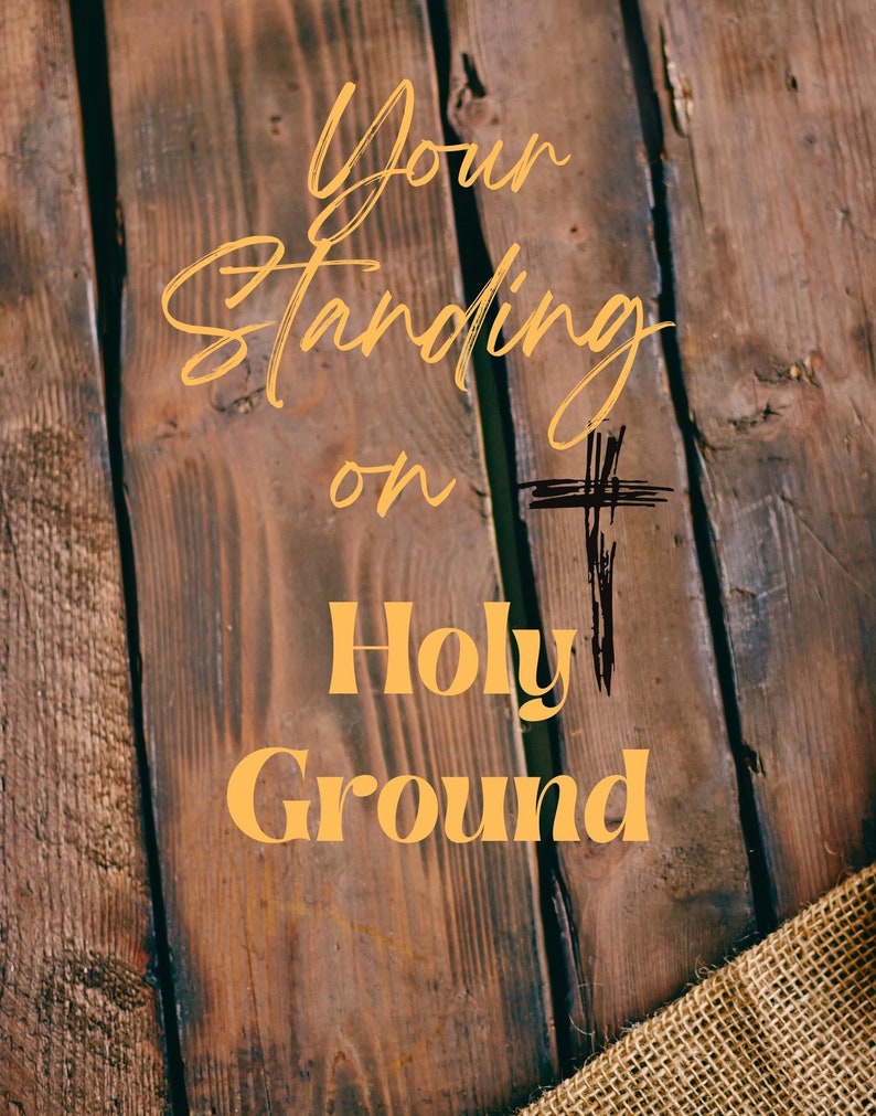 Holy Ground Wall Art Entryway Wall Print Prayer Room Standing on Holy ...