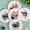 Mini Black Cats Hand Embroidery Kit "catwalk", Embroidery Pattern and ...