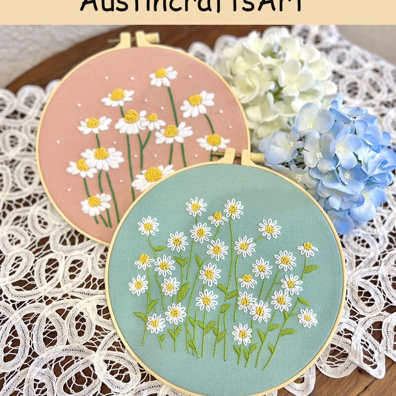 Daisy Embroidery Kit - Etsy