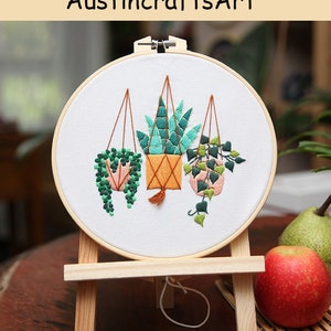 Plant Embroidery Kit for Beginner DIY Embroidery Kit With - Etsy